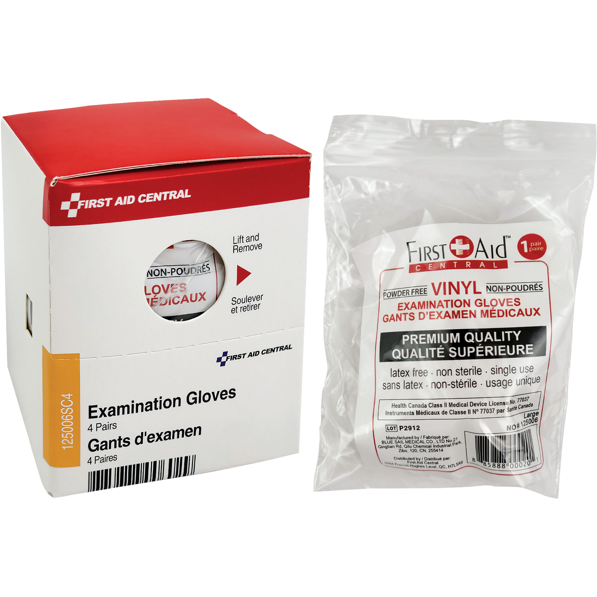 First Aid Central SmartCompliance® Refill Examination Gloves, Vinyl ...